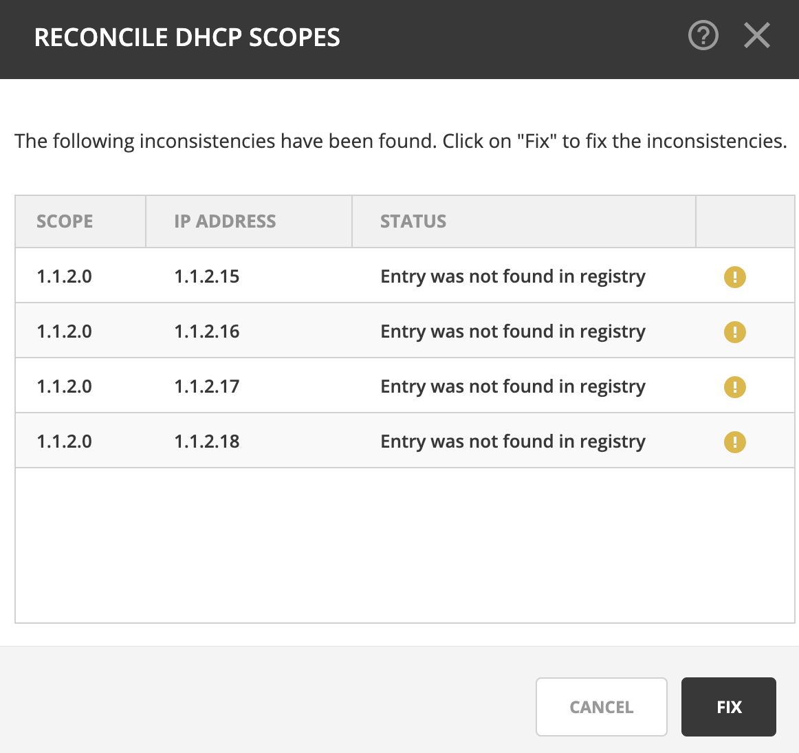 DHCP Scopes — Micetro - 25.1 documentation